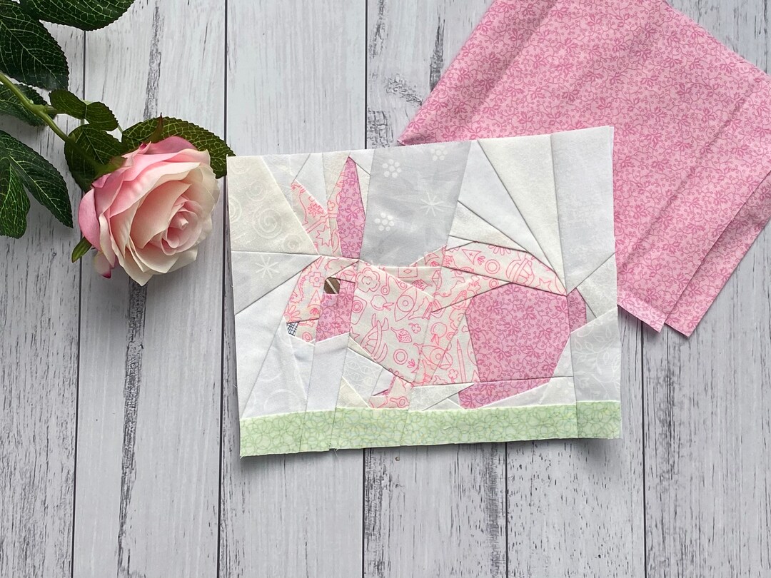 Bunny Rabbit Paper Pieced Quilt Block Pattern - Etsy