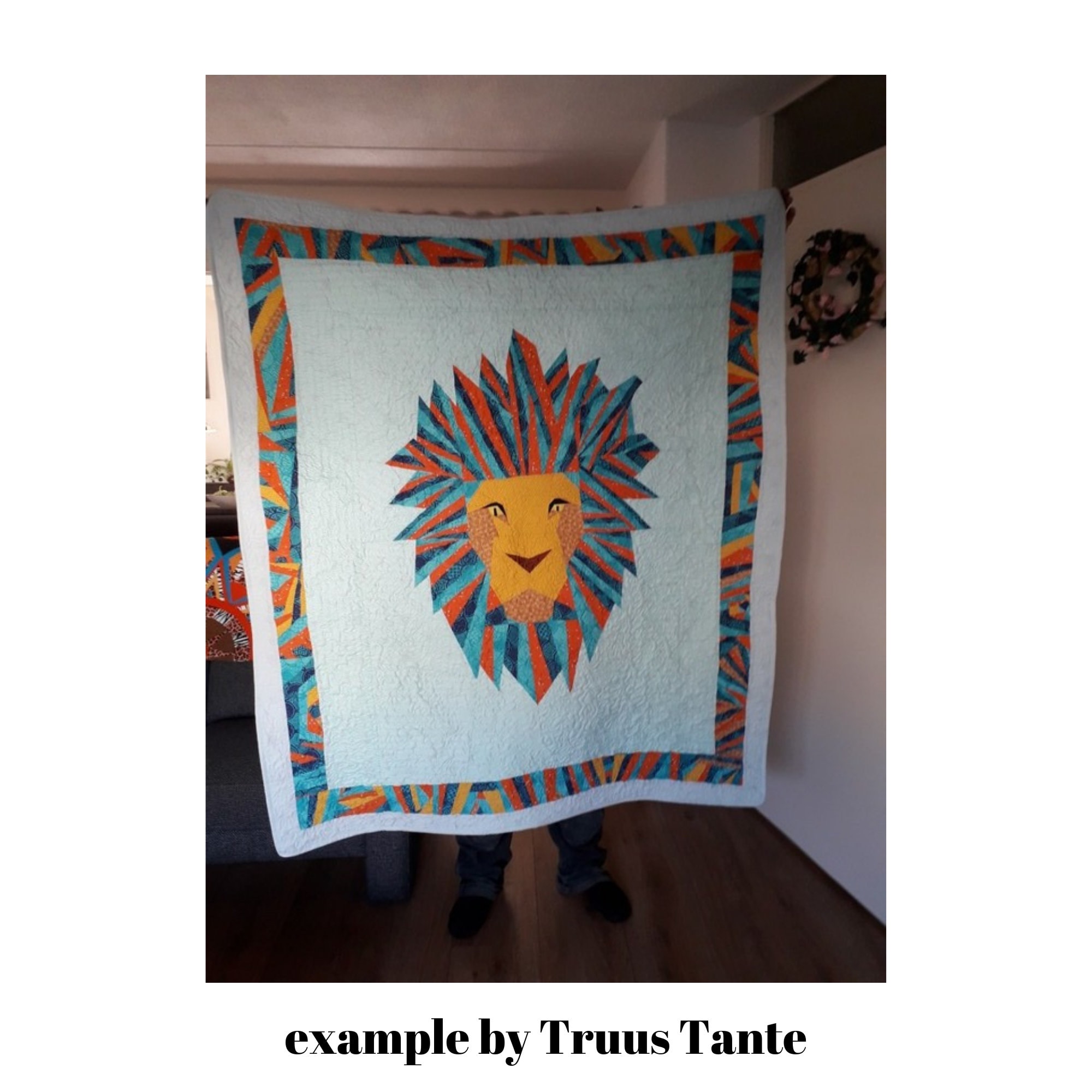 Lion Brave Quilt; A 48 X 70 Inch Foundation Paper Pieced Quilt Pattern ...