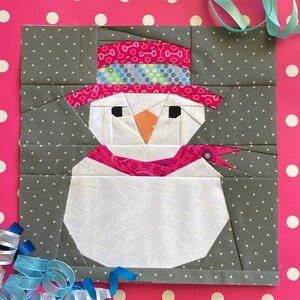 Snowman/ Snowperson Foundation Paper Pieced Pattern, Christmas or ...