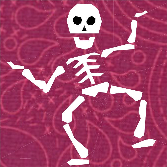 Skeleton Paper Pieced Quilt Block Pattern - Etsy
