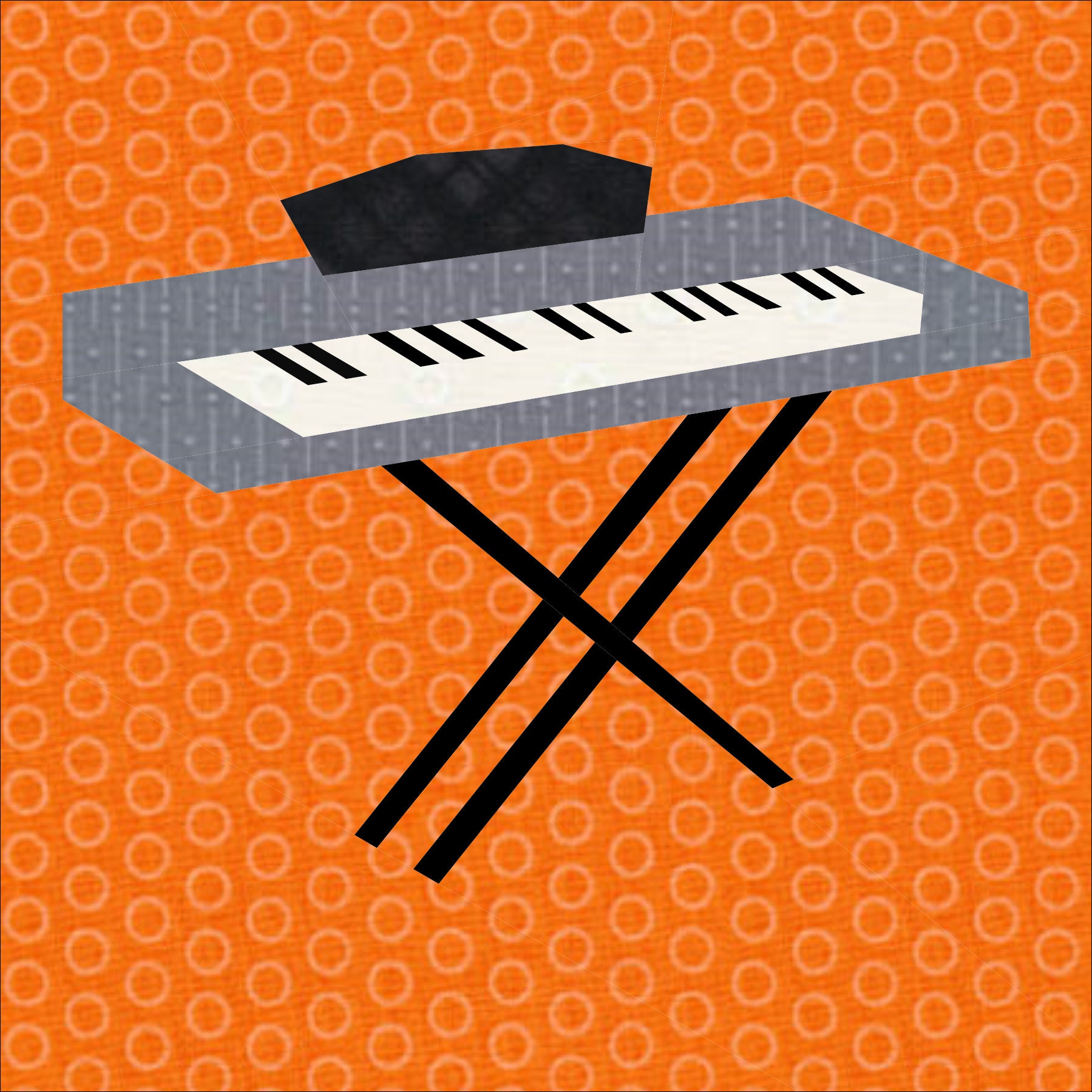 Keyboard Piano Musical Quilt Block Pattern - Etsy