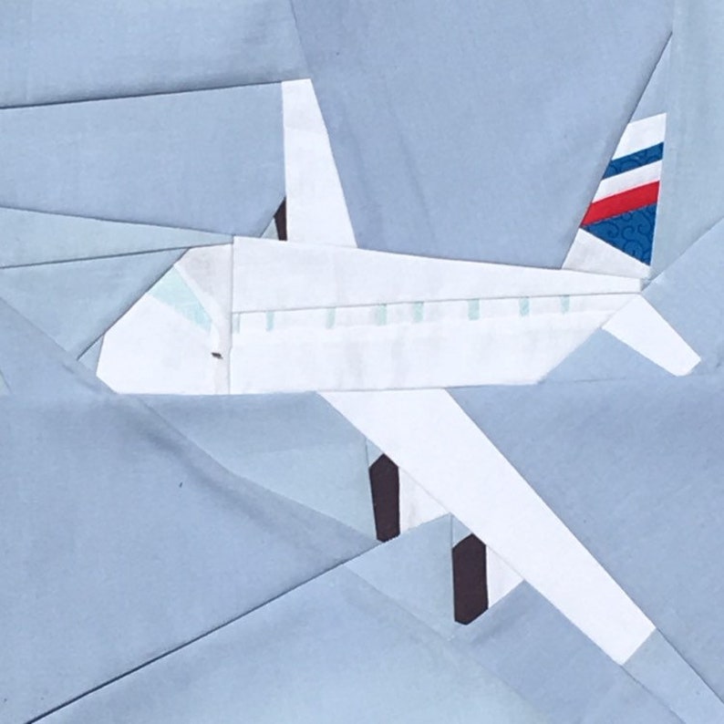 Airplane, 12 Inch Paper Piece Quilt Block Pattern. - Etsy