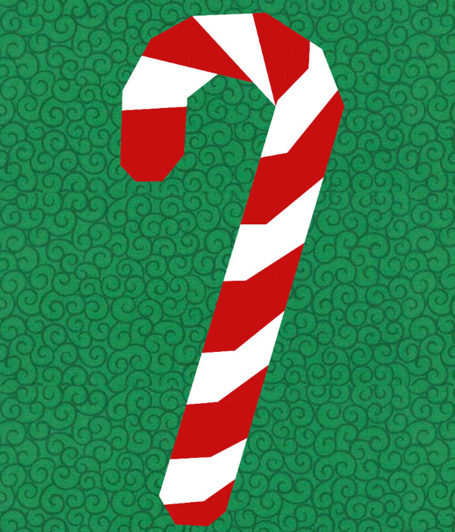 Paper Pieced Candy Cane Quilt Block Pattern - Etsy
