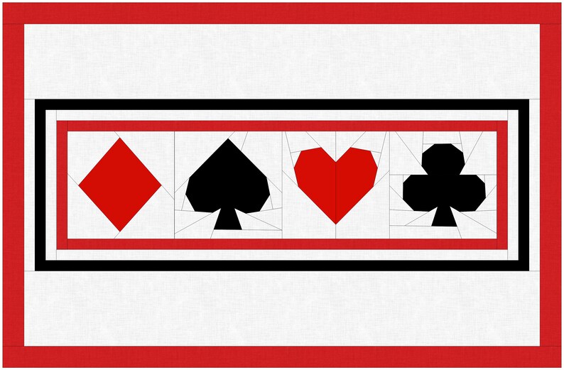 Suits Me - Playing Card Quilt Blocks, Four Paper Pieced Quilt Blocks ...