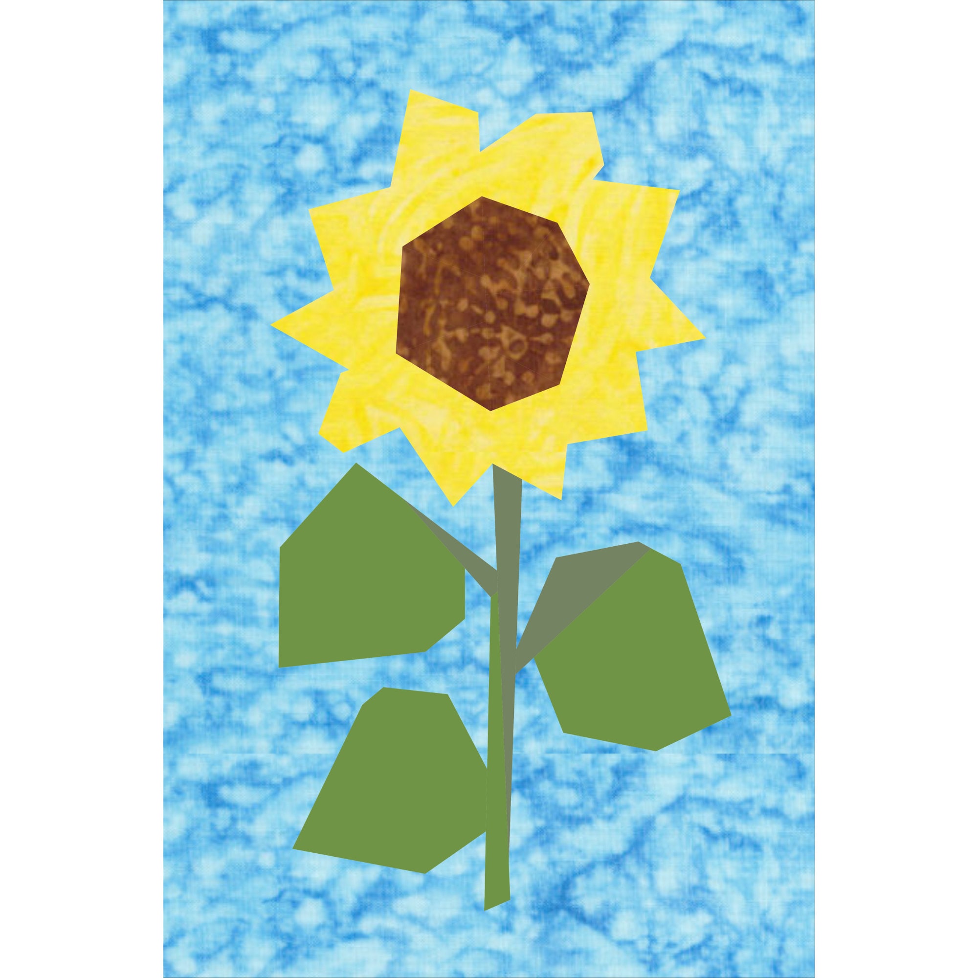 Sunflower Paper Pieced Quilt Block Pattern 2 Sizes | Etsy
