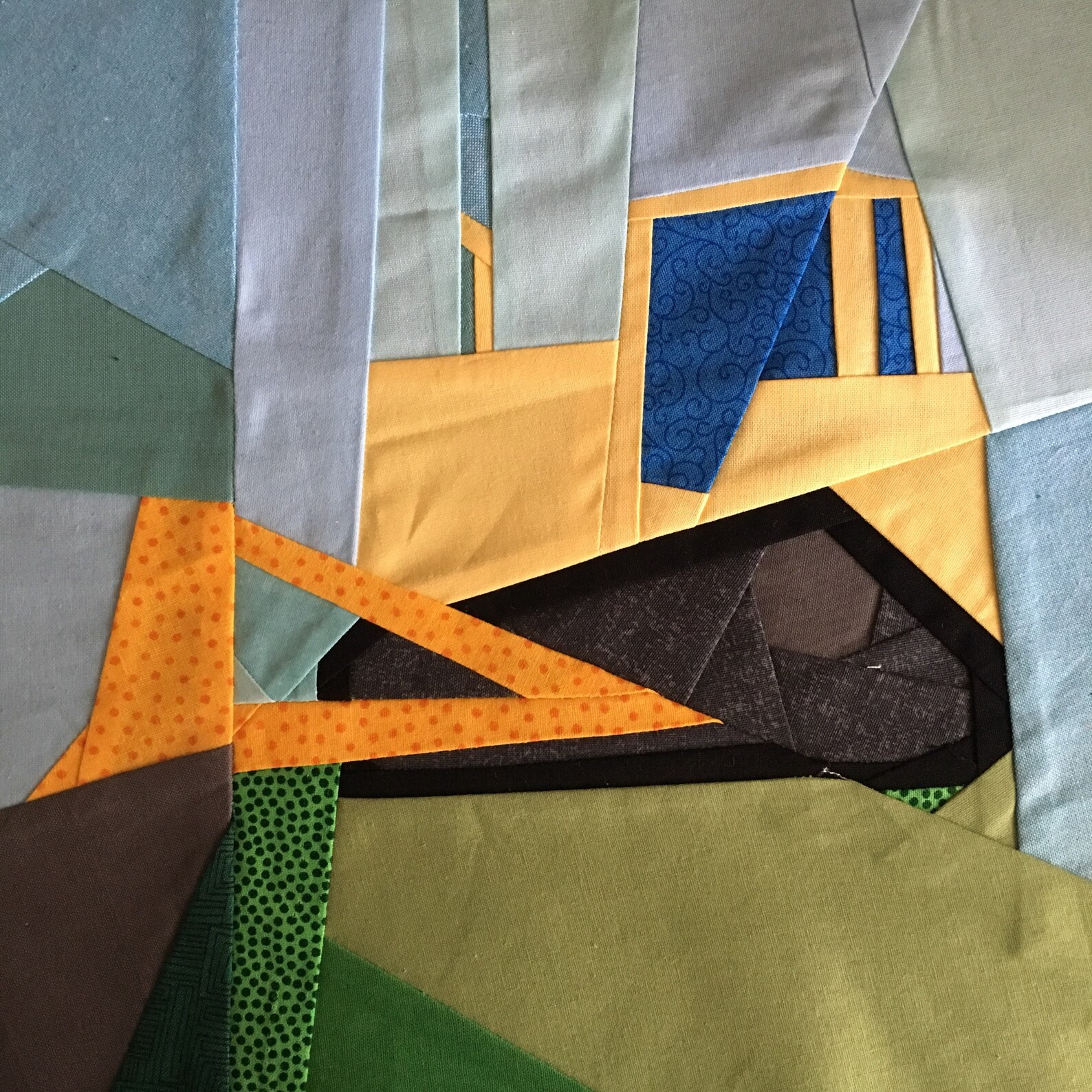 12 Inch Bulldozer Paper Piece Quilter's Block Pattern. Foundation Paper ...