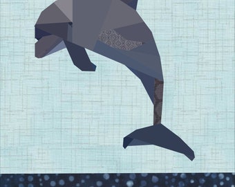 Dolphin Quilt Block - Etsy