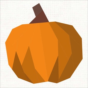 Pumpkin Paper Pieced Autumn Quilt Block Pattern - Etsy