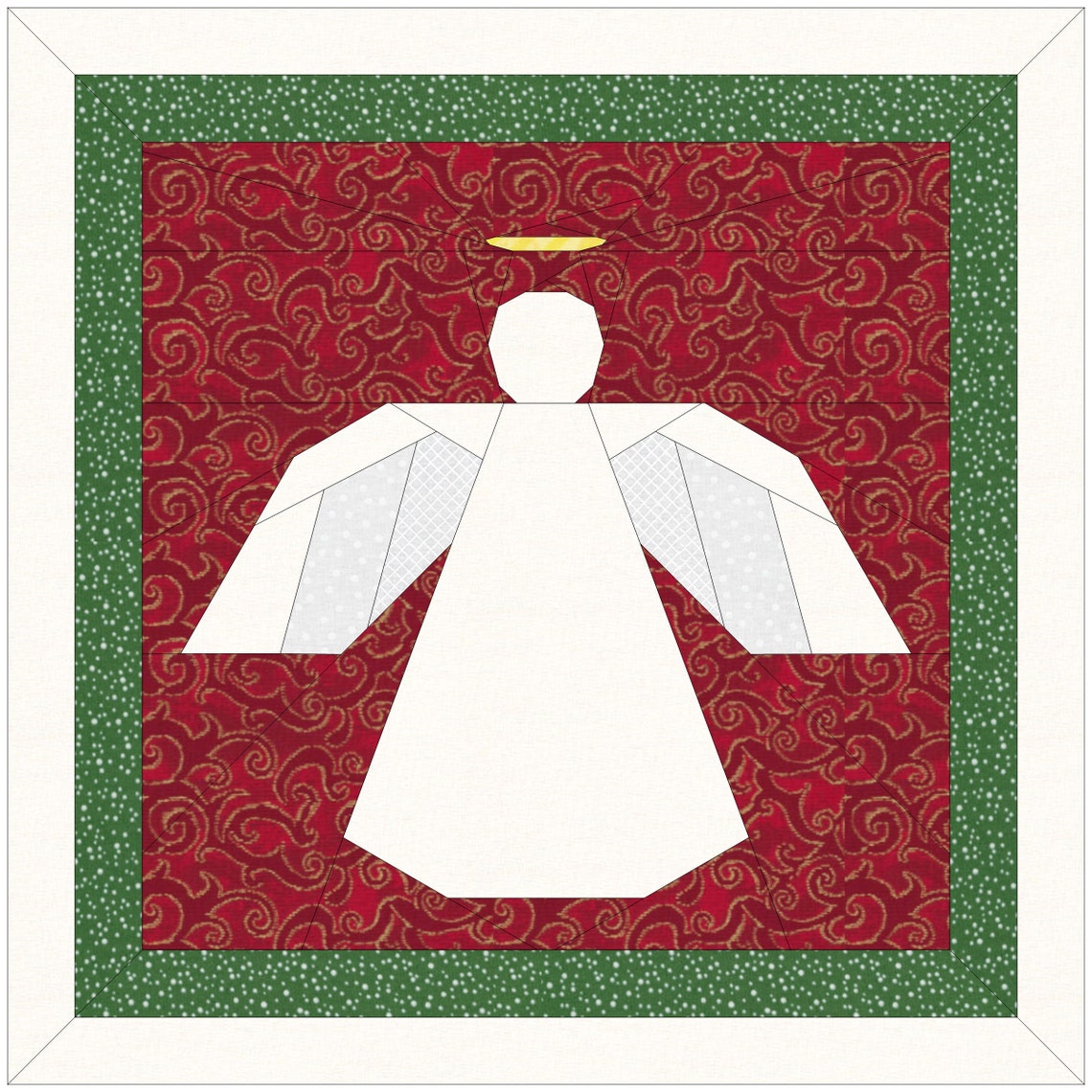 Christmas Angel Quilt Pattern, Paper Pieced Quilt Block, PDF Pattern ...