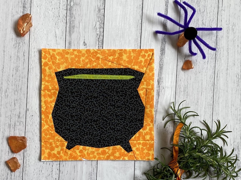 Halloween Quilt Block Patterns Pack - 5 Halloween Patchwork Quilt ...