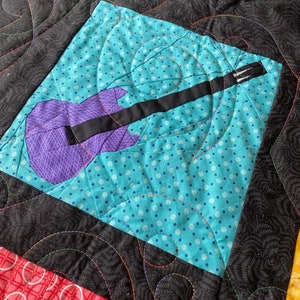 Guitar Paper Pieced Musical Instrument Quilt Pattern - Etsy