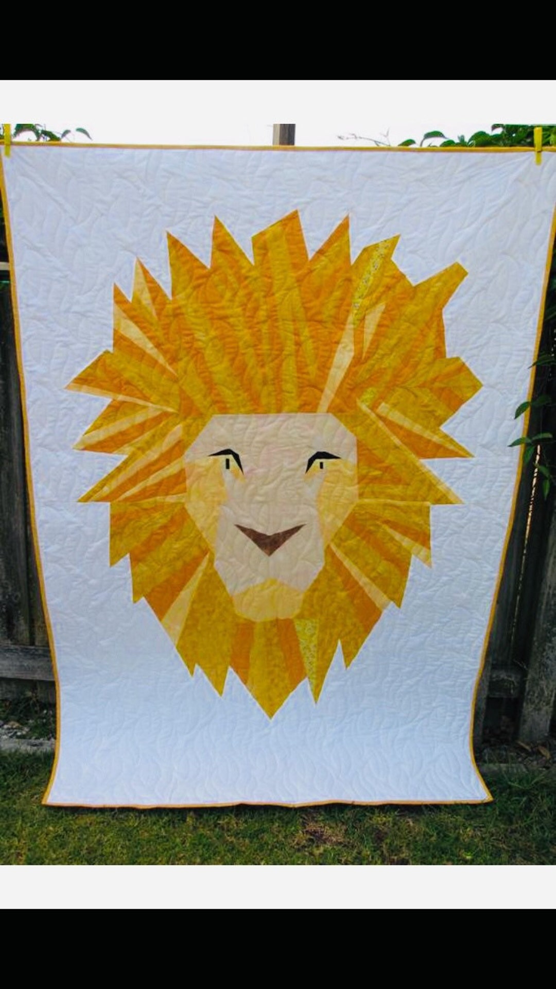 Lion Brave Quilt; A 48 X 70 Inch Foundation Paper Pieced Quilt Pattern ...