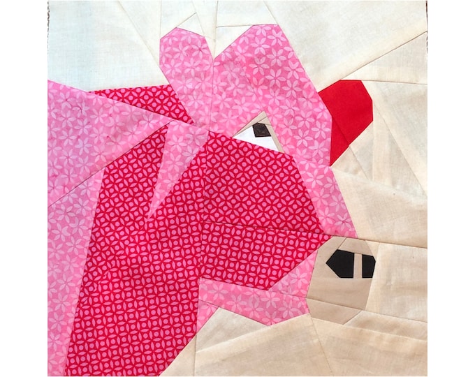 Cow Quilt Block, Paper Pieced Quilt Pattern, PDF Pattern, Instant ...