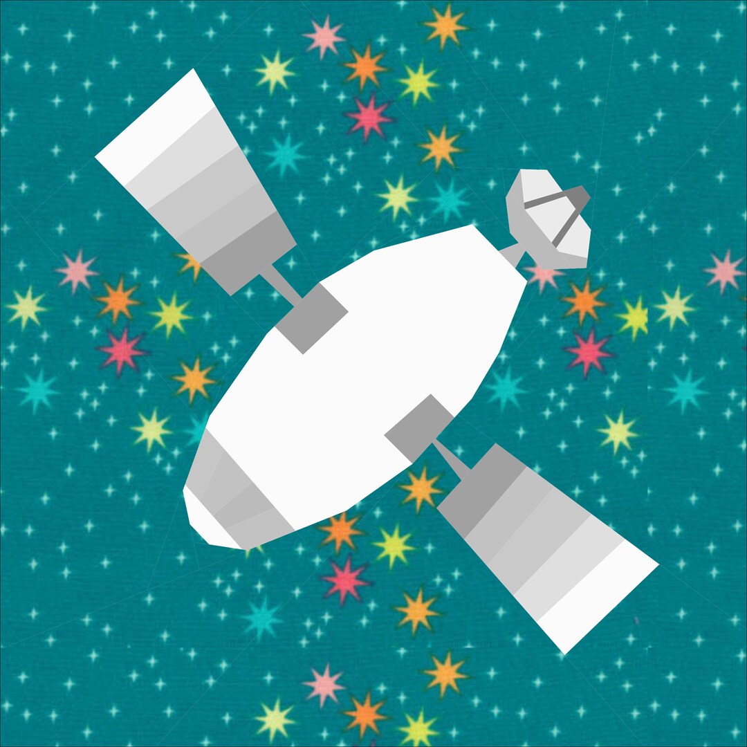 Satellite Space Station: Paper Piecing Quilt Pattern, 12-inch and 9 ...