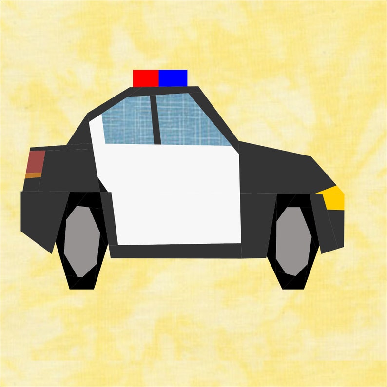 Police Car Paper Pieced Quilt Pattern - Etsy