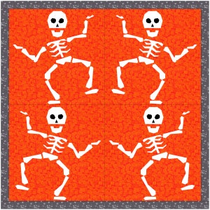 Skeleton Paper Pieced Quilt Block Pattern - Etsy
