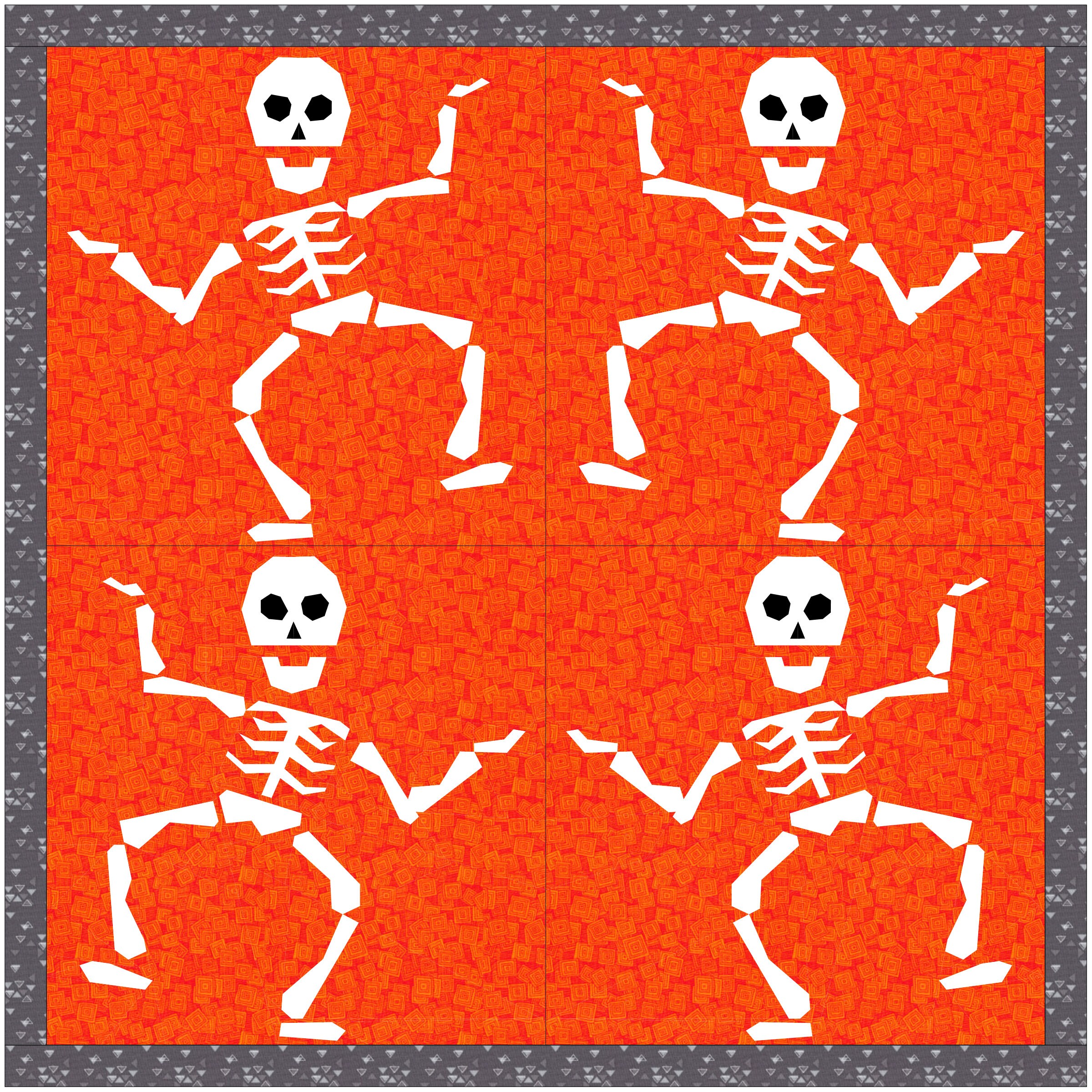 Skeleton Paper Pieced Quilt Block Pattern - Etsy