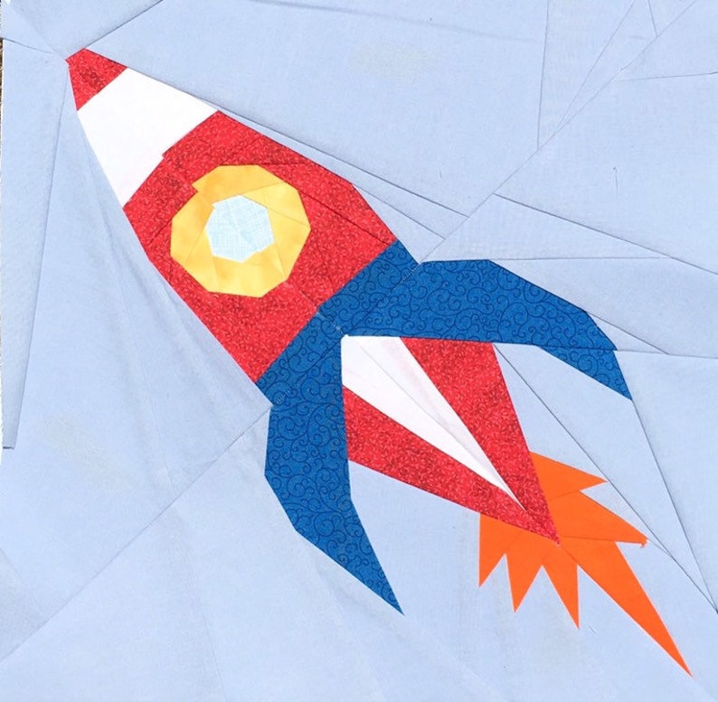 Rocket Ship Paper Piece Quilt Pattern. - Etsy