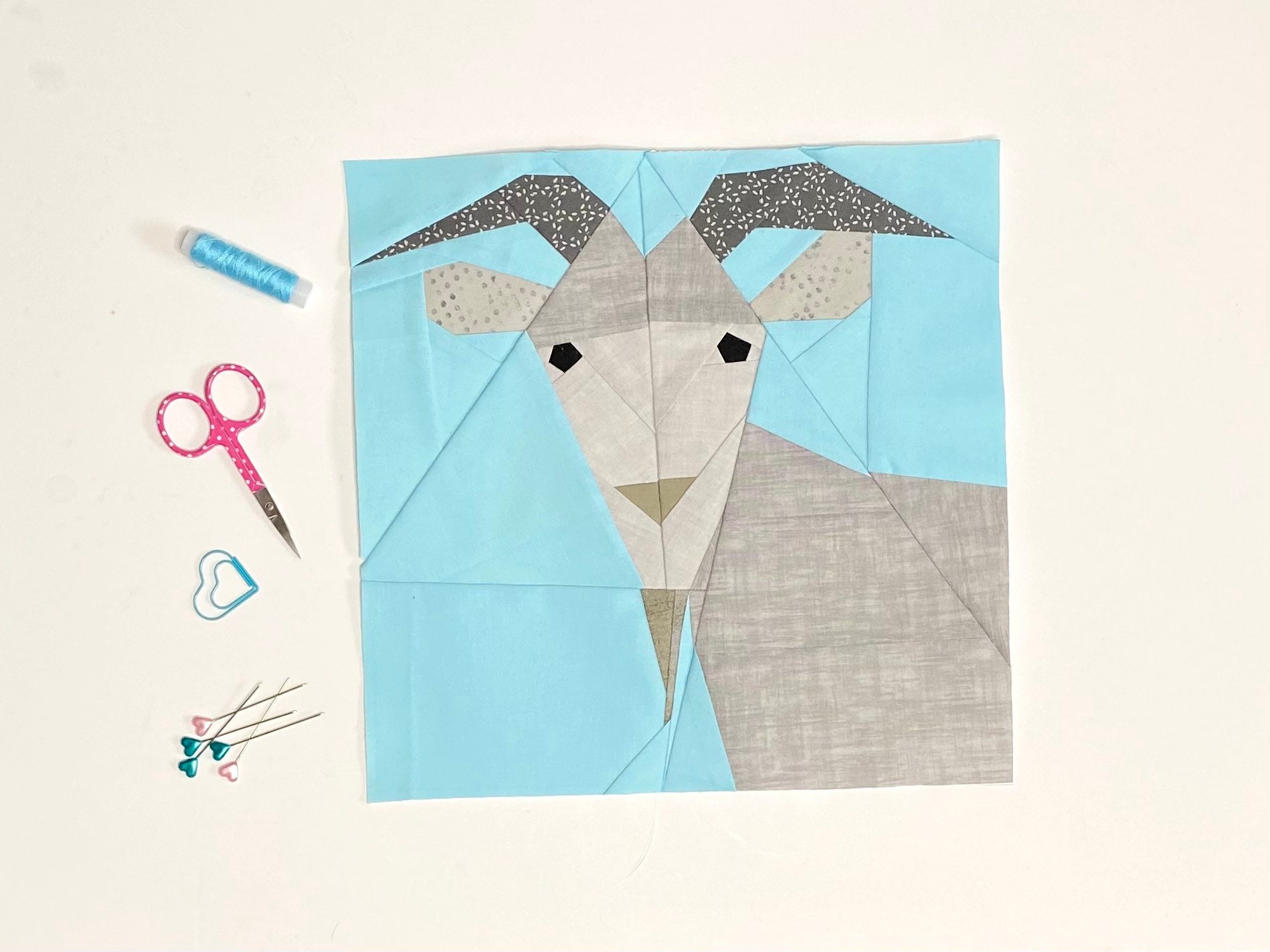 Goat 12 Inch Quilt Block Foundation Paper Pieced Pattern With - Etsy ...