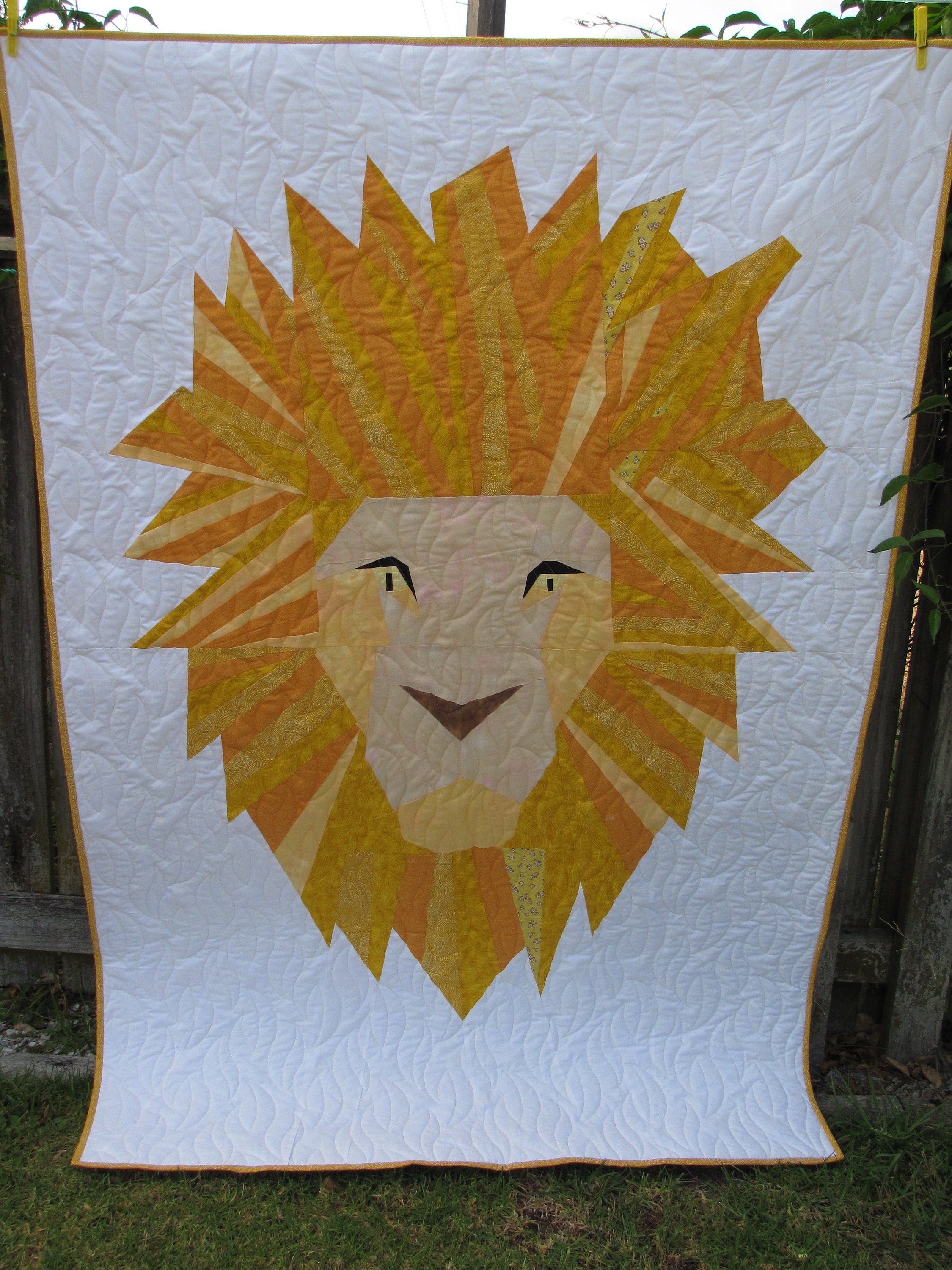 Lion Brave Quilt; A 48 X 70 Inch Foundation Paper Pieced Quilt Pattern ...
