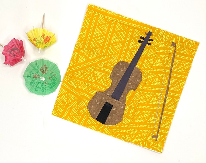 Violin & Cello Quilt Block PDF Pattern - Etsy Canada