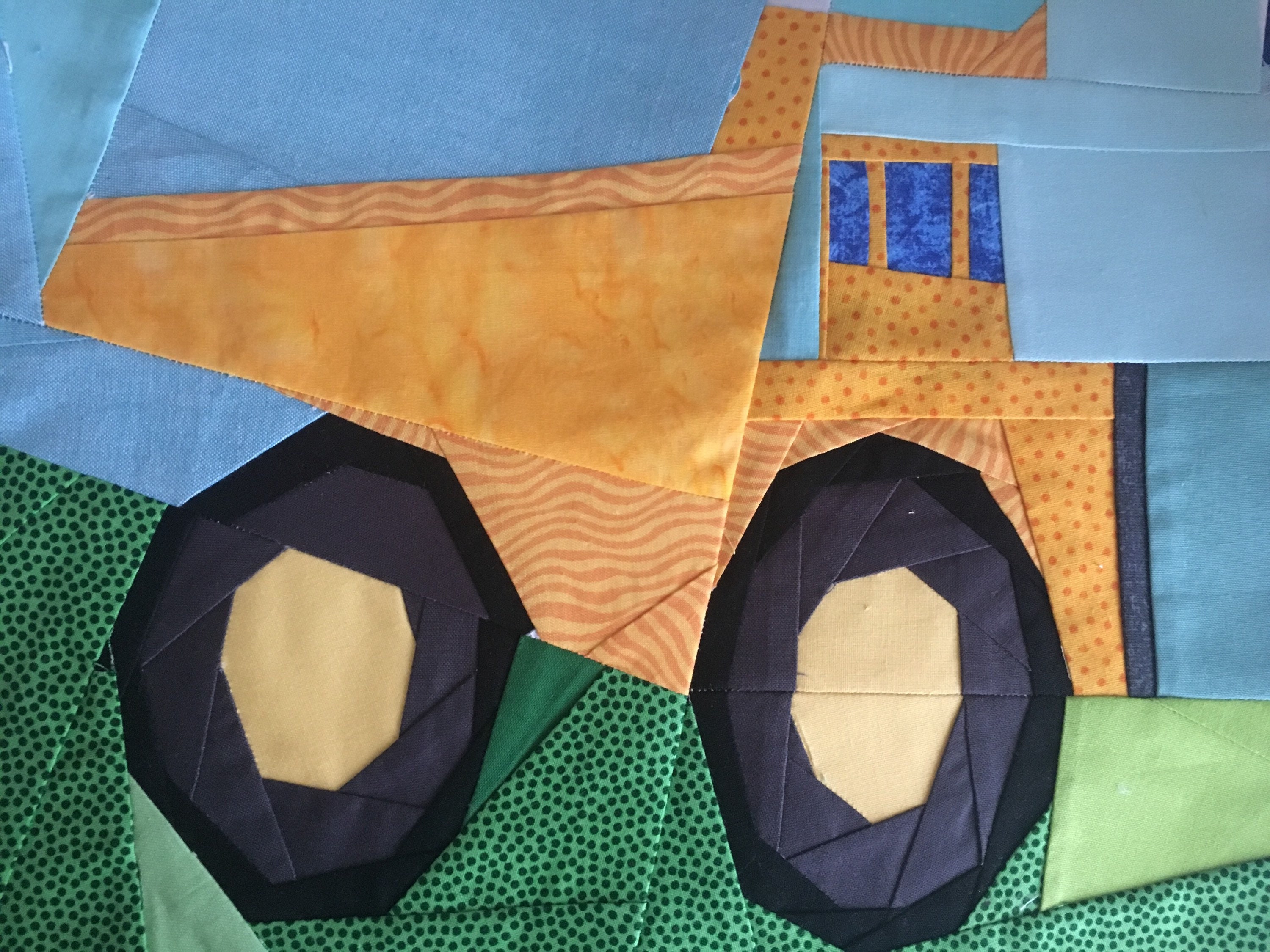 Construction/roadwork Paper Pieced Pattern Pack. Four 12 Inch - Etsy ...