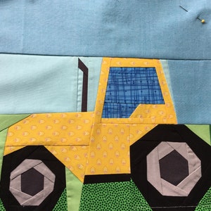 Construction/roadwork Paper Pieced Pattern Pack. Four 12 Inch Quilt ...