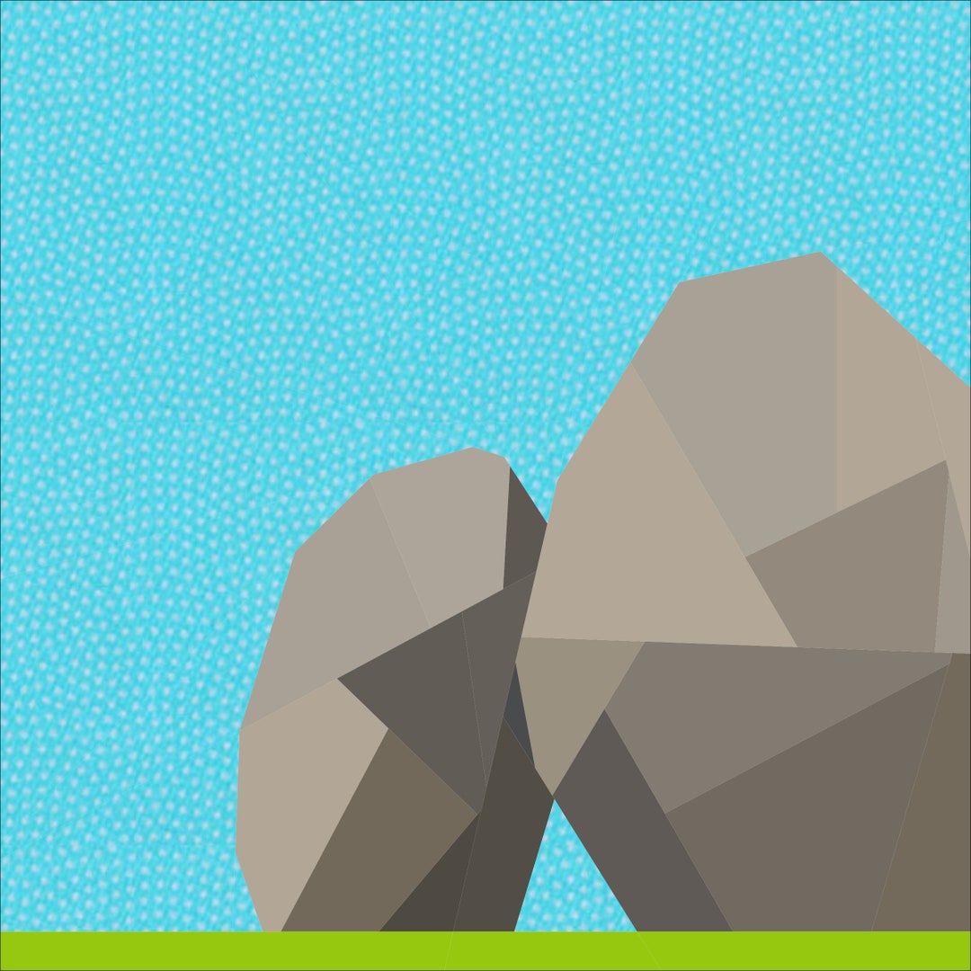 Boulder Quilt Block: Large Rocks Quilt Pattern - Etsy