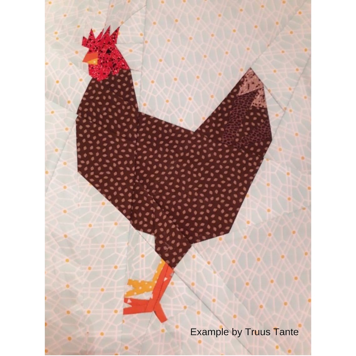 Chicken 12 Inch Foundation Quilt Block Pattern From the Farm - Etsy