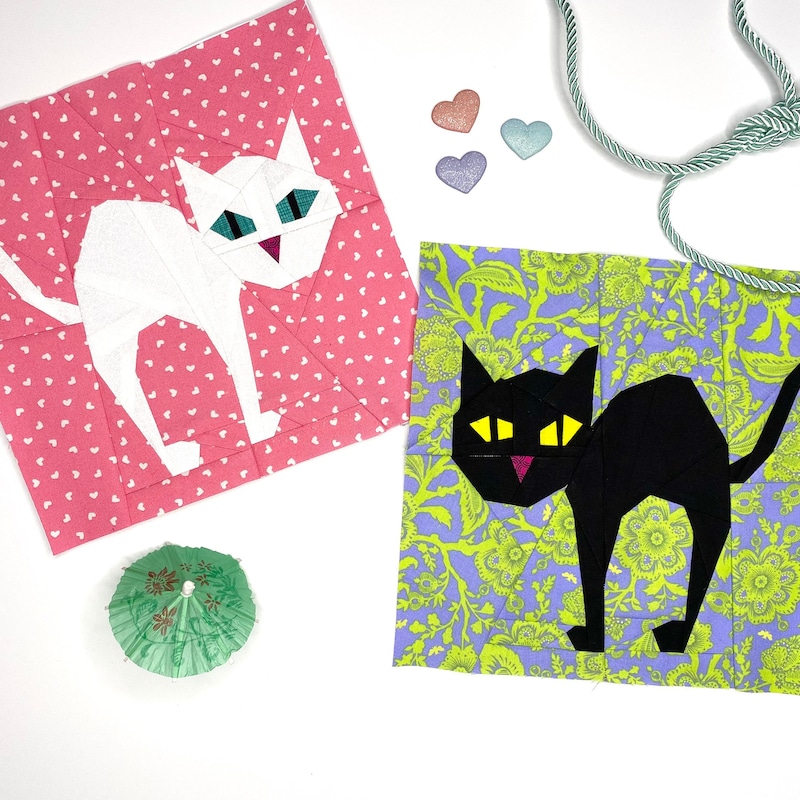 Paper Pieced Cat - Etsy