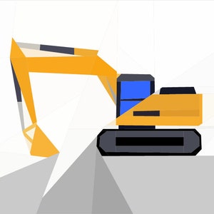 Paper Piece Digger Quilt Pattern. A 12 Inch Foundation Paper Quilt ...