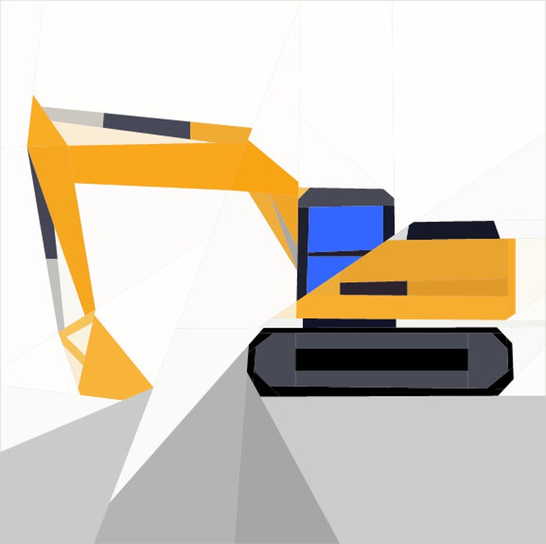 Paper Piece Digger Quilt Pattern. A 12 Inch Foundation Paper Quilt ...