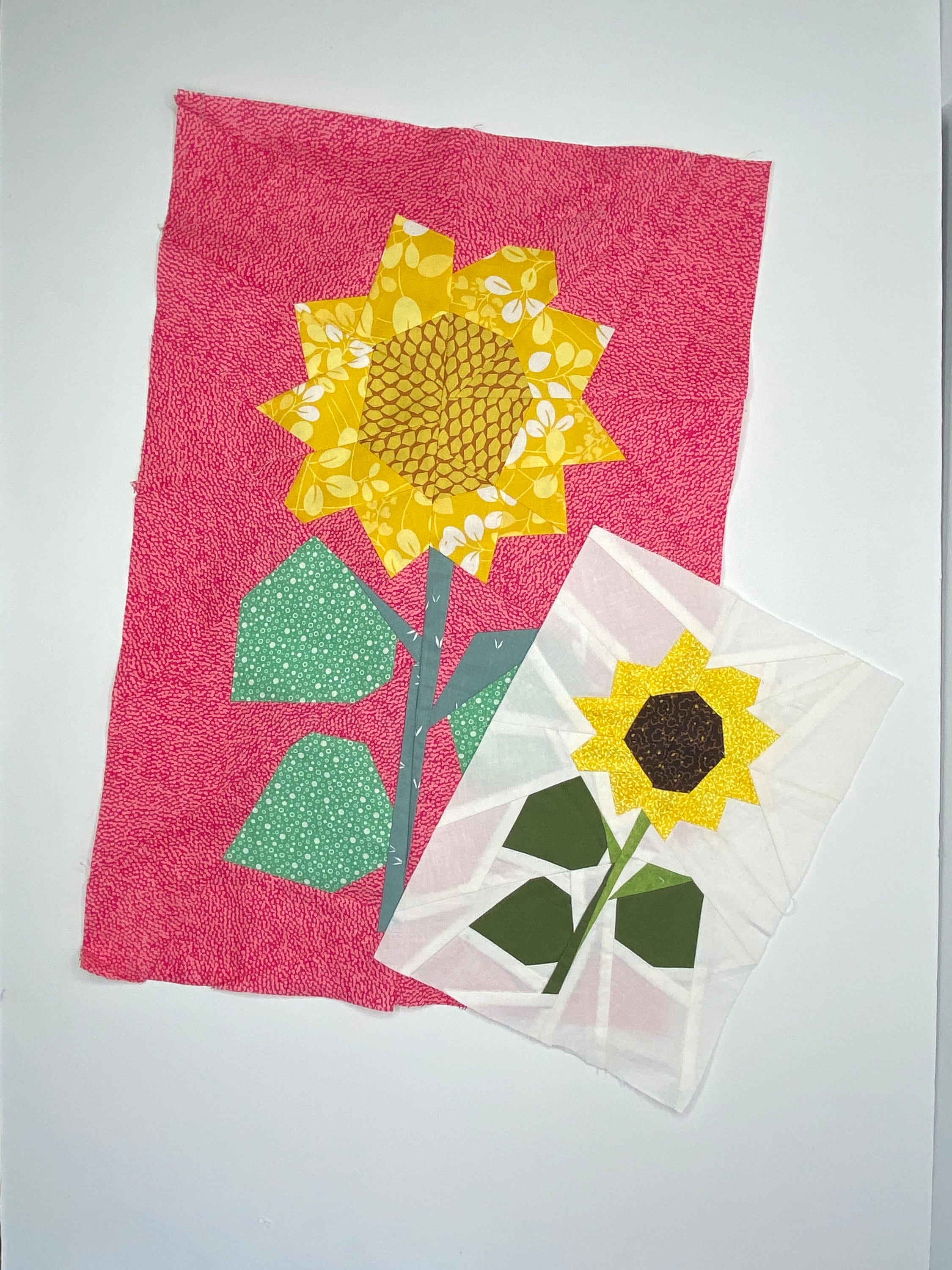 Sunflower Paper Pieced Quilt Block Pattern 2 Sizes - Etsy