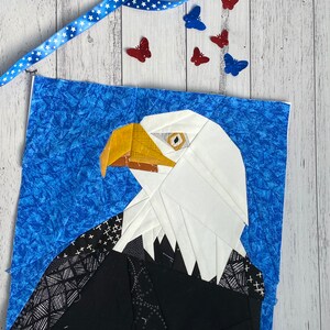 American Bald Eagle Foundation Paper Piece Quilt Pattern, 12 Inch Quilt ...
