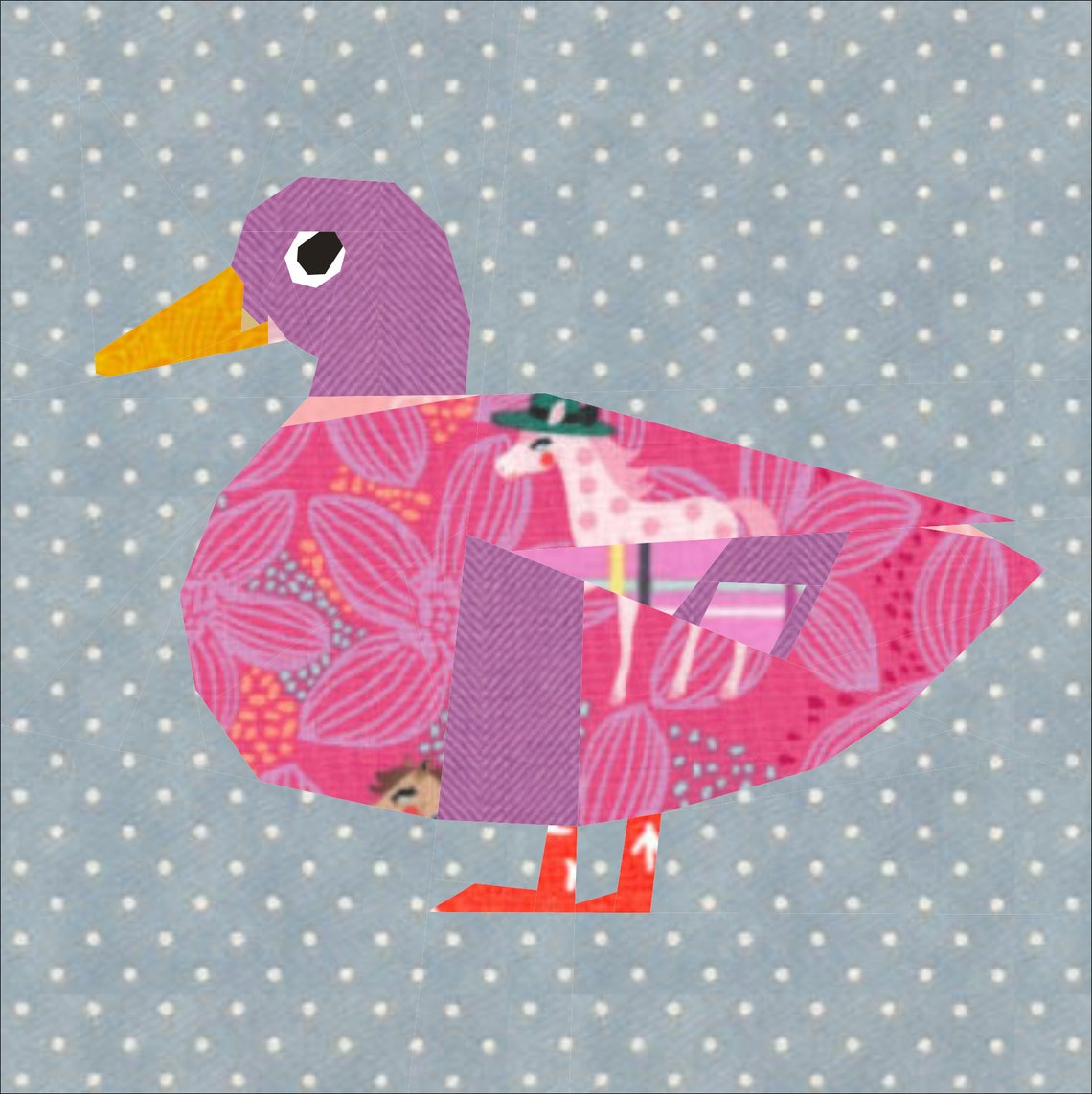 Duck Foundation Paper Piece Quilt Pattern 12 Inch Quilt | Etsy