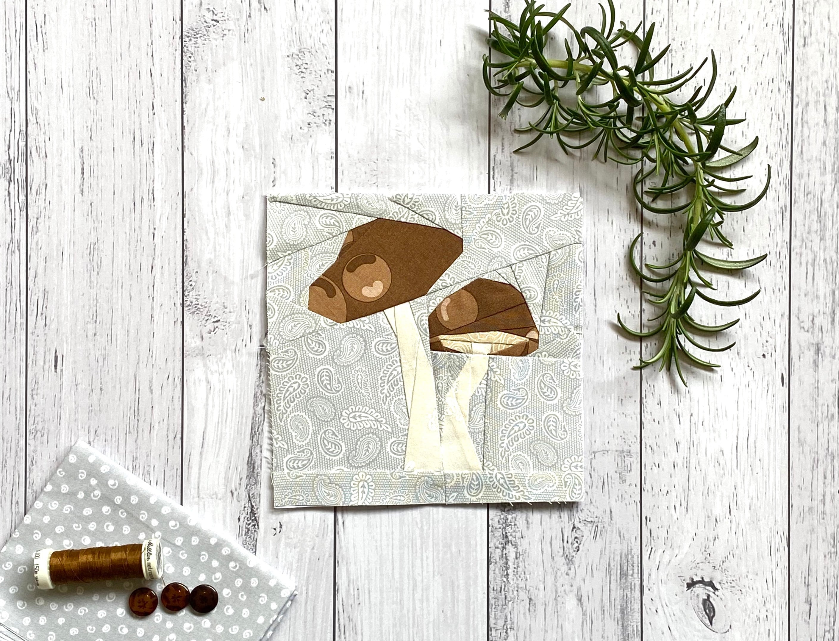 Mushroom Foundation Paper Pieced Pattern by Kohatu Patterns - Etsy Canada