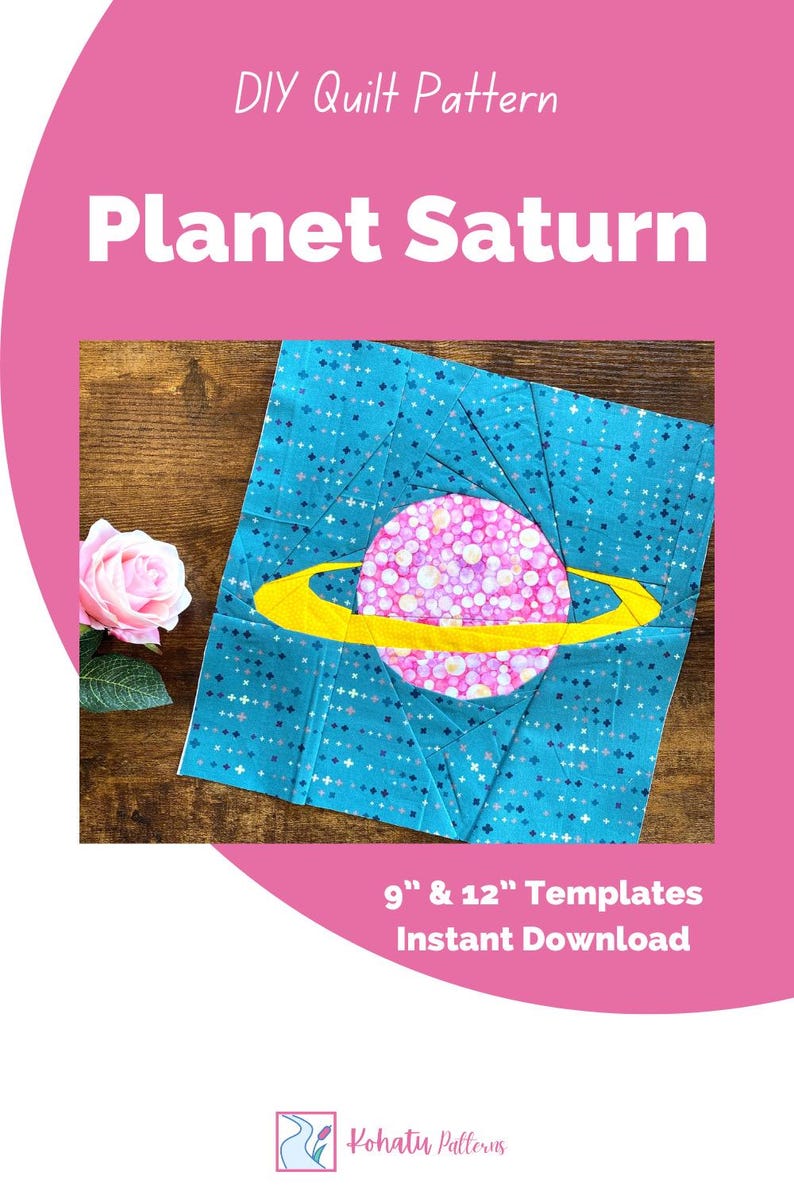 Planet Saturn Quilt Block: A 12" Paper Pieced PDF Quilt Pattern - Etsy
