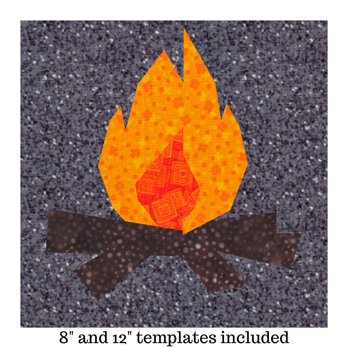 Campfire Foundation Paper Pieced Quilt Block Pattern - Etsy