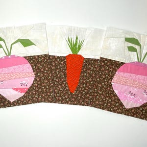 Turnip Paper Pieced Mini Quilt Pattern. - Etsy