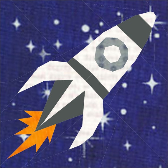 Rocket Ship Paper Piece Quilt Pattern. - Etsy