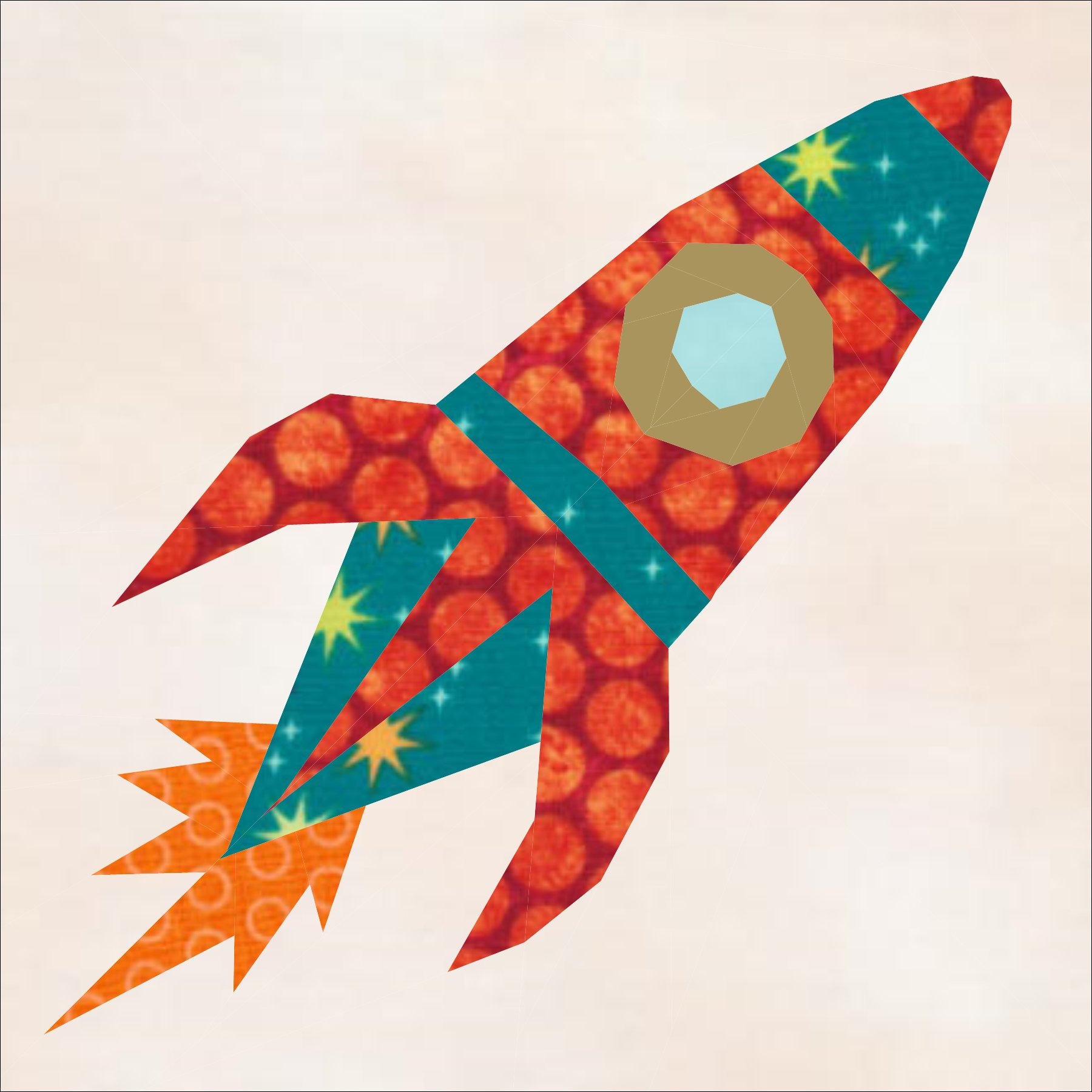 Rocket Ship Paper Piece Quilt Pattern. - Etsy