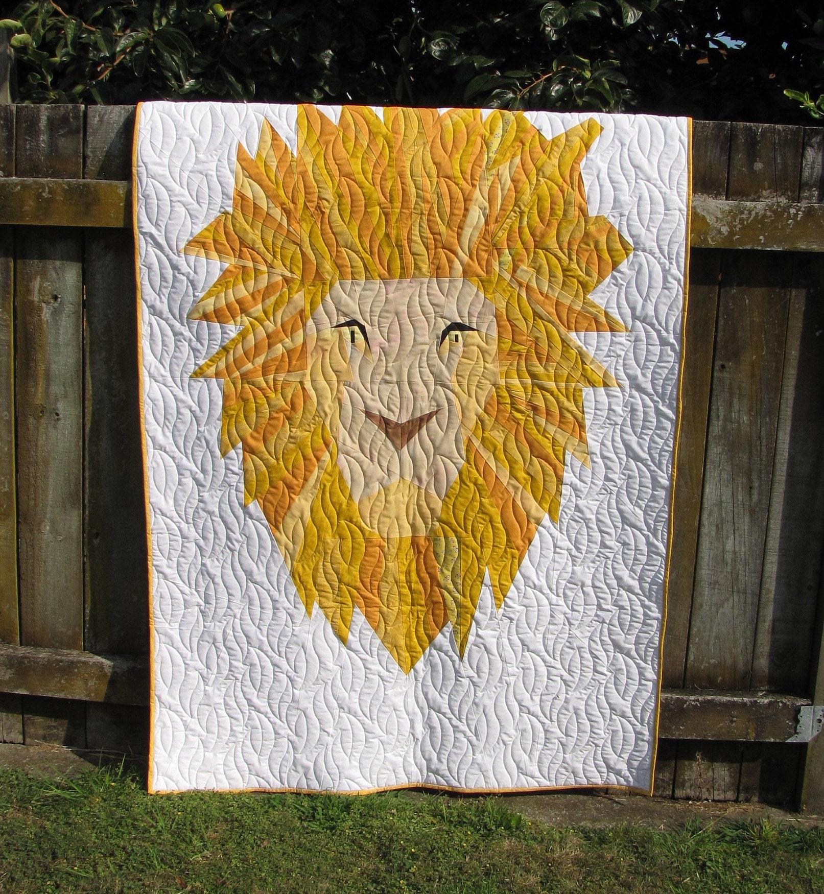 Lion Brave Quilt; A 48 X 70 Inch Foundation Paper Pieced Quilt Pattern ...