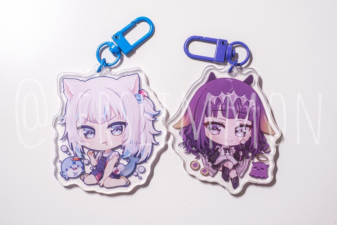 Vtuber Hololive Myth Gura & Ina Keychain/charm - Etsy