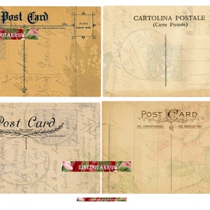 Vintage Postcards Junk Journal Paper Pack 10 Pages/digital Items - Etsy