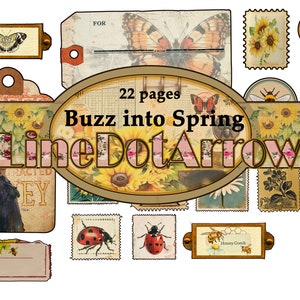 Buzz Into Spring Journal Kit-digital Download-22 Pages - Etsy