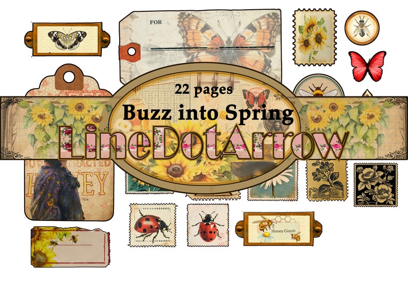 Buzz Into Spring Journal Kit-digital Download-22 Pages - Etsy
