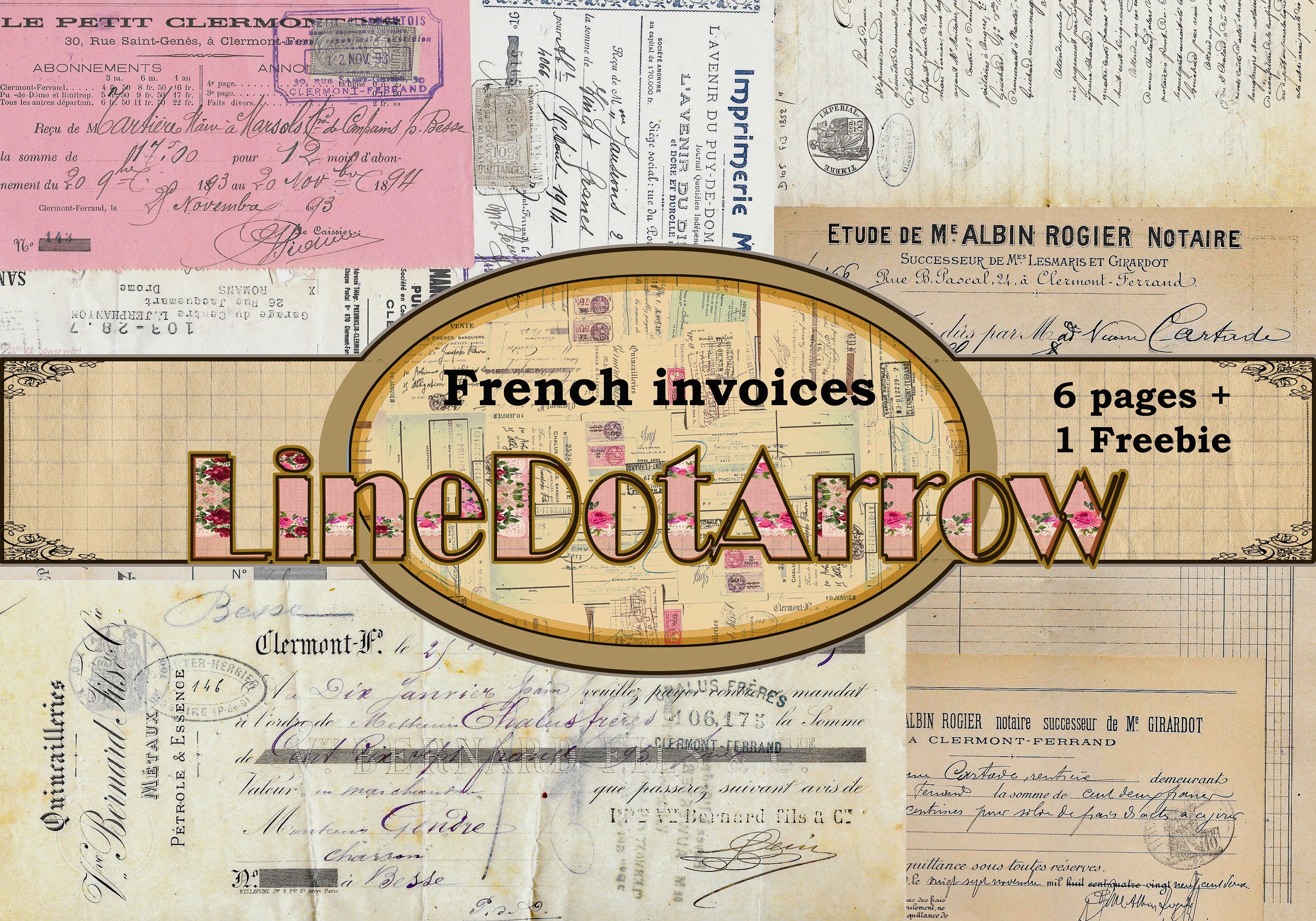 French Invoices Mini Kit- 6 Pages and 1 Freebie/digital Download - Etsy
