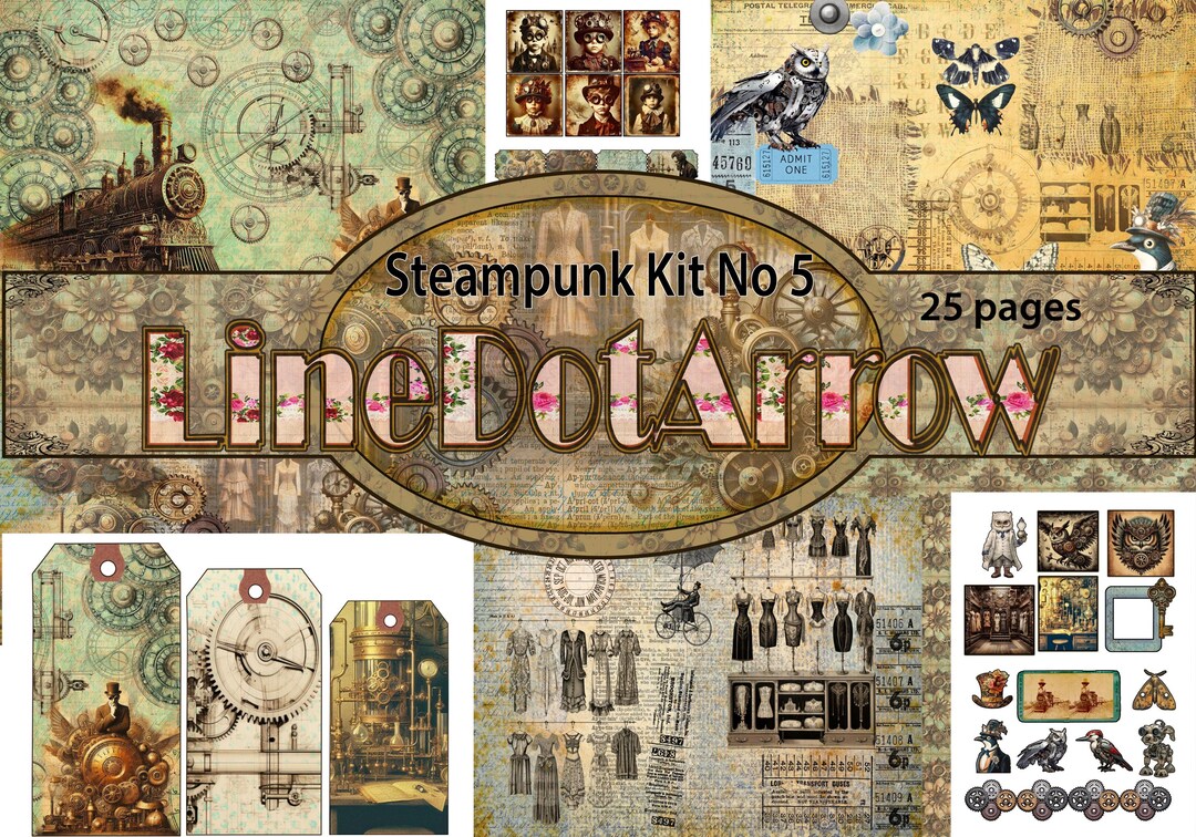 Steampunk Kit No 5- 25 Pages/direct Download - Etsy
