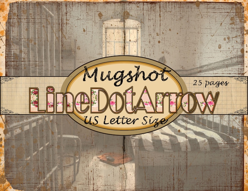 Mugshot 25 Pages in US Letter Size- Grunge Papers- Instant Download - Etsy