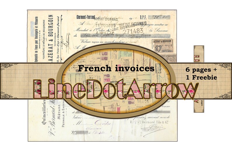 French Invoices Mini Kit- 6 Pages and 1 Freebie/digital Download - Etsy